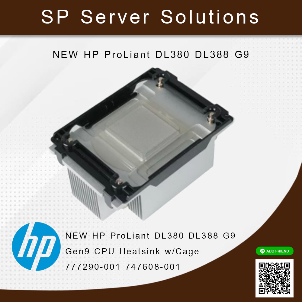 NEW HP ProLiant DL380 DL388 G9 Gen9 CPU Heatsink w/Cage 777290-001 ...