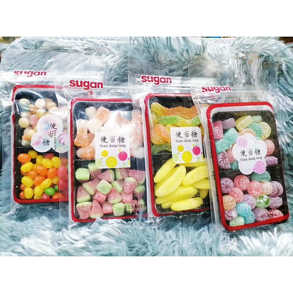 ลูกอม เยลลี่ sugan ผลไม้ ขนม ขบเคี้ยว หนึบ อร่อยหอมกลิ่นผลไม้ ขนาด 110 ...