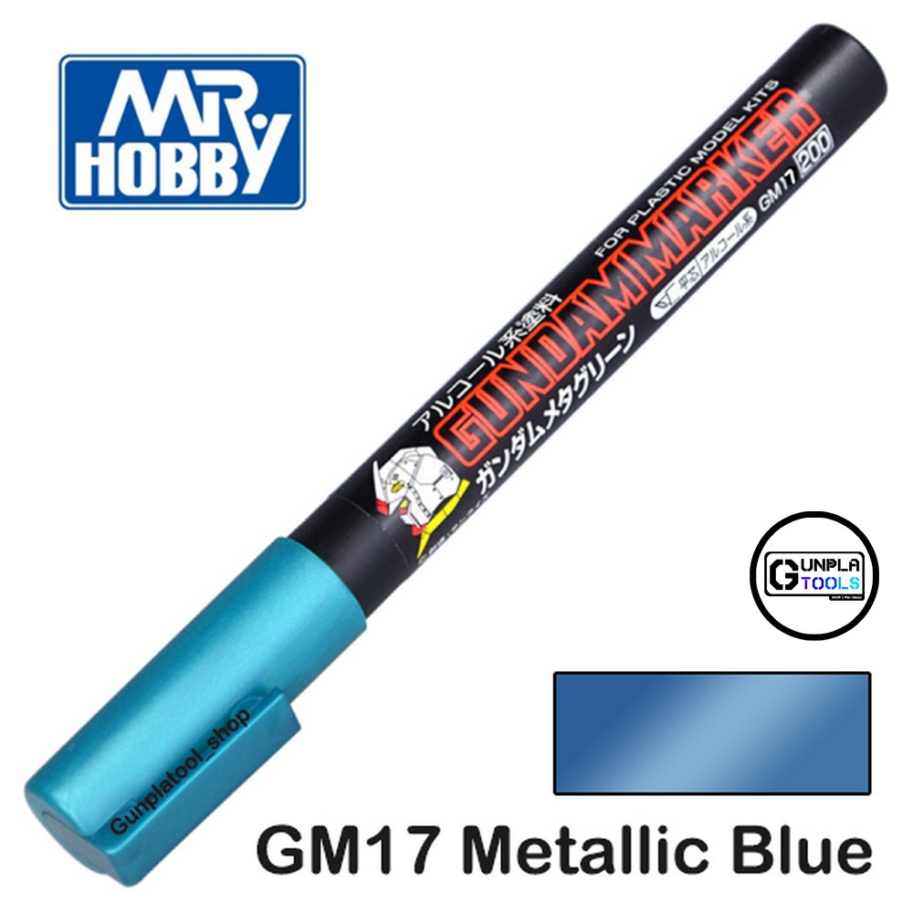 [ MR.HOBBY ] Gundam Marker GM17 Metallic Blue กันดั้มมาร์คเกอร์ ปากกาทาสี สีน้ำเงินโลหะ | Shopee ...