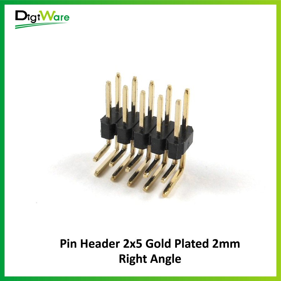 Pin Header 2x5 มุมขวา 2 มม. ชุบทอง | Shopee Thailand