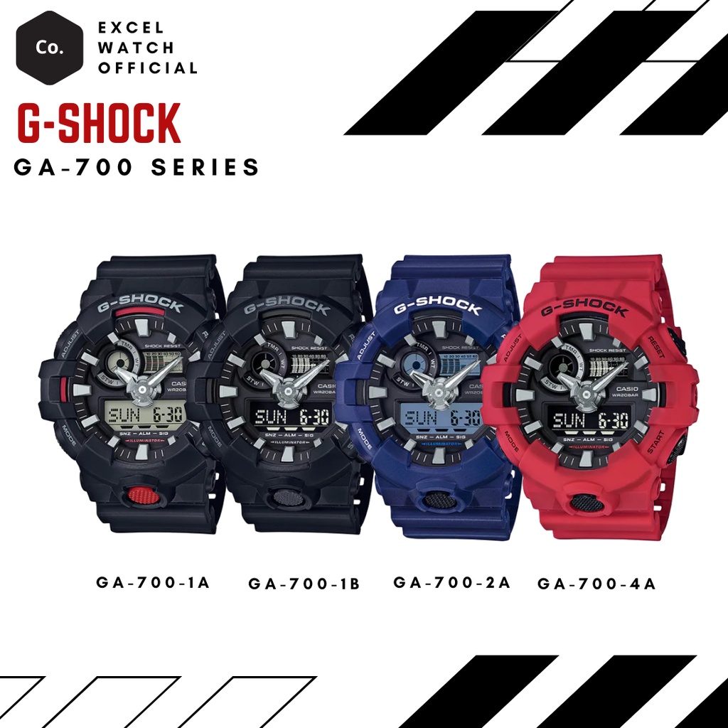 G-SHOCK คาสิโอ รุ่น GA-700-1A / 1B / 2A / 4A 1ประกัน CMG 1 ปี Excel watch | Shopee Thailand