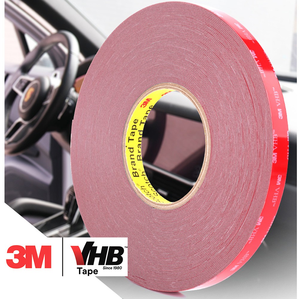 3m VHB (พันธะสูงมาก) เทปสองหน้าอุณหภูมิสูง กว้าง 10 มม. ความยาว 33 เมตร ...
