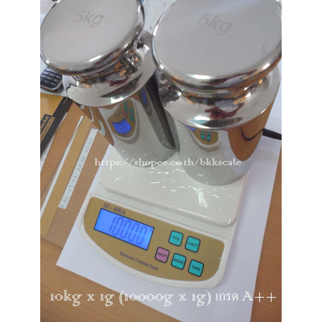 เครื่องชั่งดิจิตอล 5kgx1g, 10kgx1g เกรด A++ แถม Adapter ใช้ไฟบ้าน เช็ค + CAL ด้วยตุ้มน้ำหนัก ...