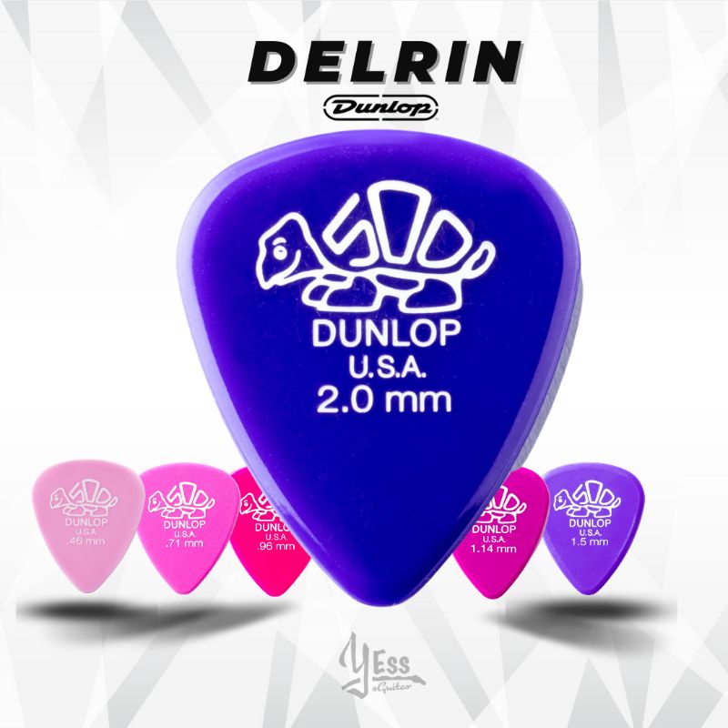 ปิ๊ก Dunlop รุ่น DELRIN 500® ขนาด 2.0 mm ปิ๊กกัต้าร์ delrin | Shopee ...
