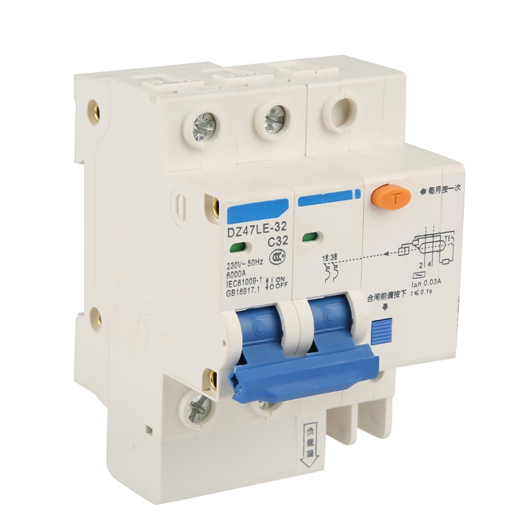 December305 DZ47LE-32 2P+N C32 RCCB Residual Current Circuit Breaker ...