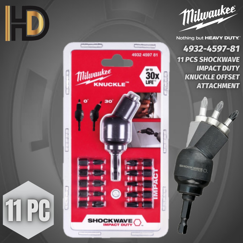 Milwaukee KNUCKLE SET โช๊คเวฟ บิตกระแทก 4932 4597 81 | Shopee Thailand