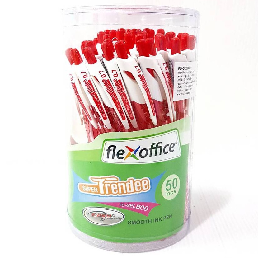 ปากกา Flex Office รุ่น Super Trendee ปากกาเจล แบบกด 0.7mm. (50ด้าม ...