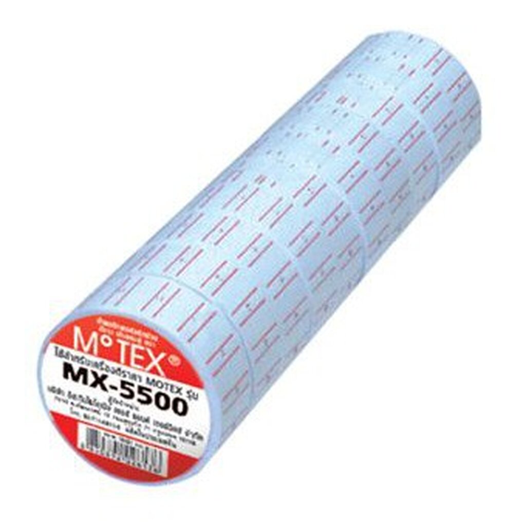 MOTEX สติ๊กเกอร์ชนิดม้วน เส้นแดงคู่ โมเทค MX-5500New ( จำนวน 1 แพ็ค ...