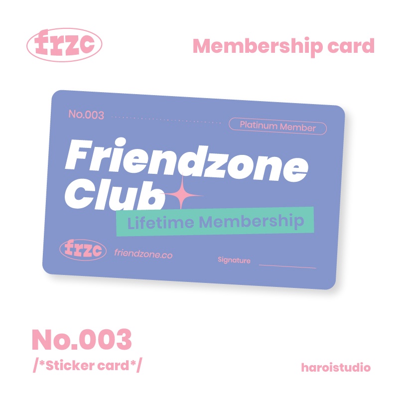 Haroi studio - Friendzone club sticker card | Shopee Thailand