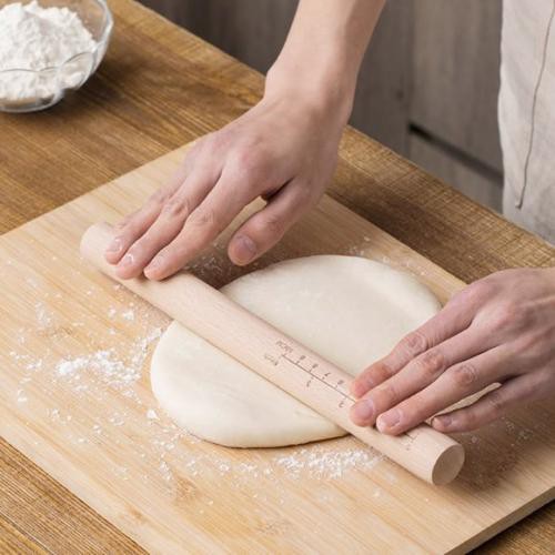 Kayu Dough Rolling Wooden Roll Pin / เค้กแป้ง Rolling Pin / 30x3 ซม. ...