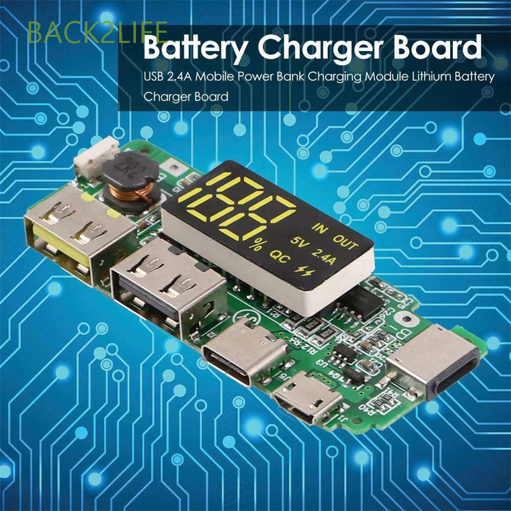 BACK2LIFE Durable 18650 Charging 5V 2.4A Lithium Battery Charger ...