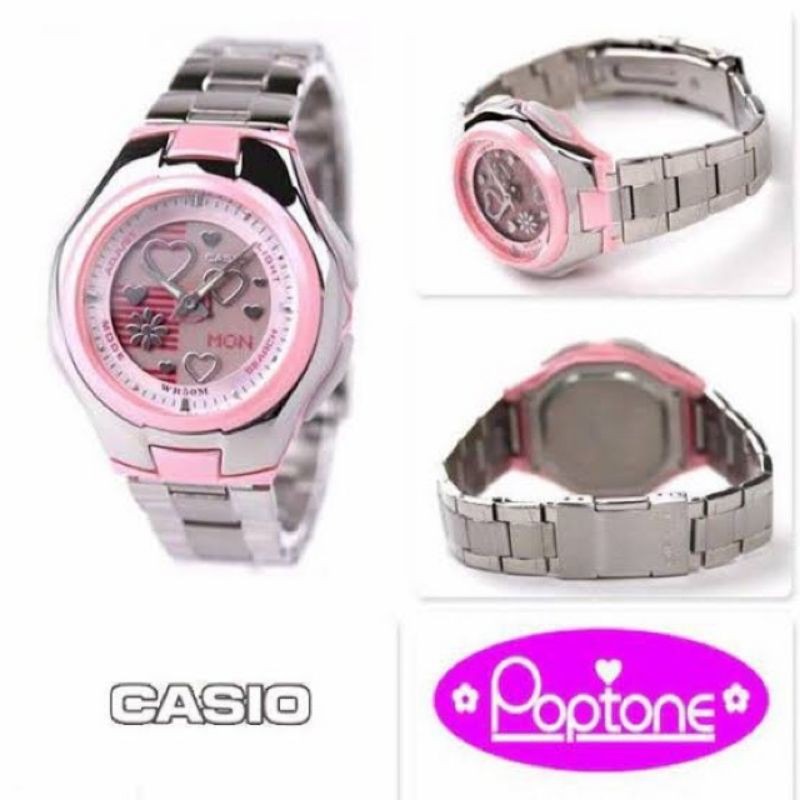 Casio. Popcorn Lcf-10D-4avdrชมพูหวานสายสแตนเลส | Shopee Thailand