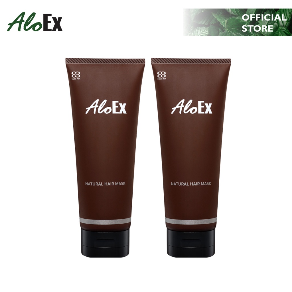 AloEx Hair Mask 200 g 2 หลอด ทรีทเม้นท์ผมนุ่ม ลดผมแห้งเสีย บำรุงหนังศีรษะ ลดผมร่วง กระตุ้นการงอก ...