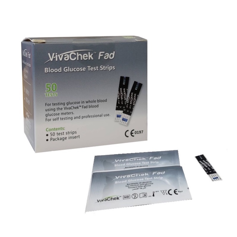 Maxxlife VivaChek Fad Blood Glucose Test Strips แผ่นวัดน้ำตาล แผ่นตรวจ ...