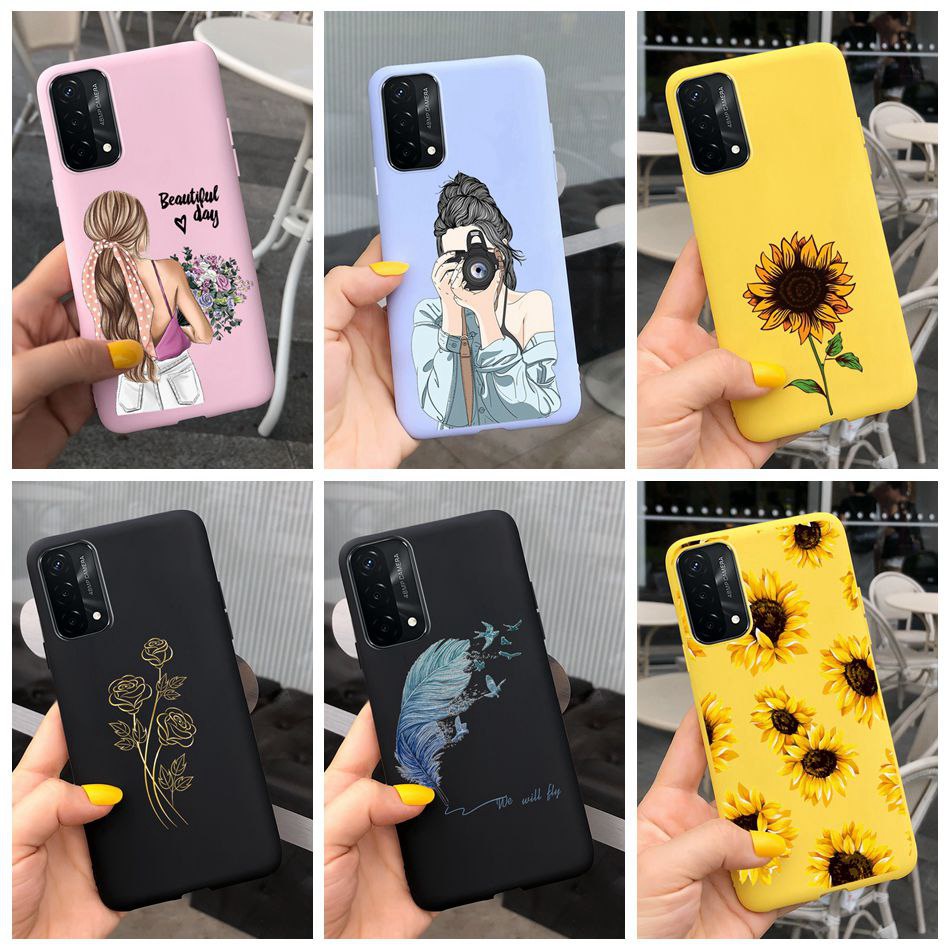 เคสโทรศัพท์ซิลิโคน TPU แบบนิ่ม ลายดอกไม้ สีแคนดี้ สําหรับ OPPO A95 ...