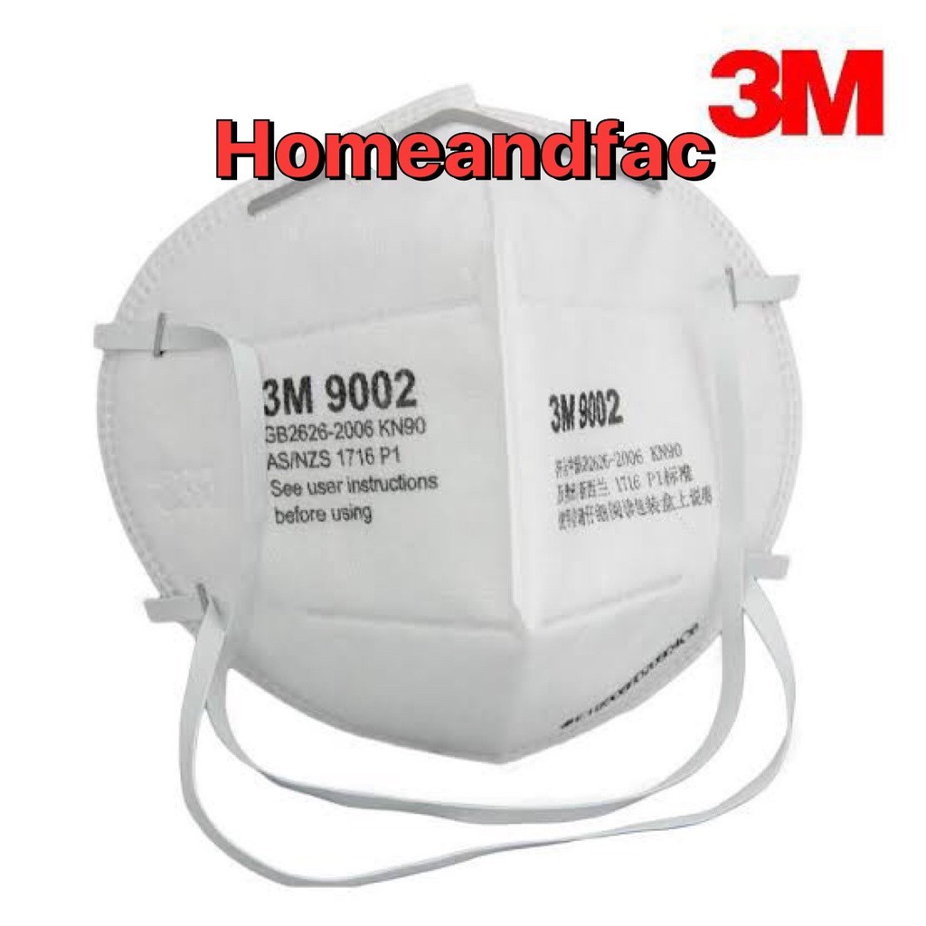 หน้ากากป้องกันฝุ่น 3M รุ่น 9002A P1 ราคาต่อ 4 ชิ้น ไม่มีวาล์ว หน้ากาก ...