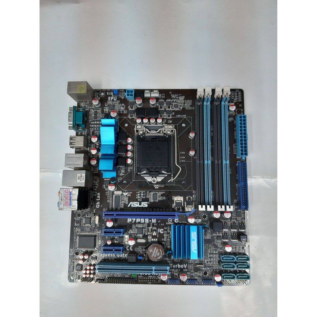 เมนบอร์ด Mainboard Asus P7P55-M Socket1156 ,DDR แรม 4 ร่อง+CPU INTEL core i5-750 +พัดลม+ซิ้ง ...