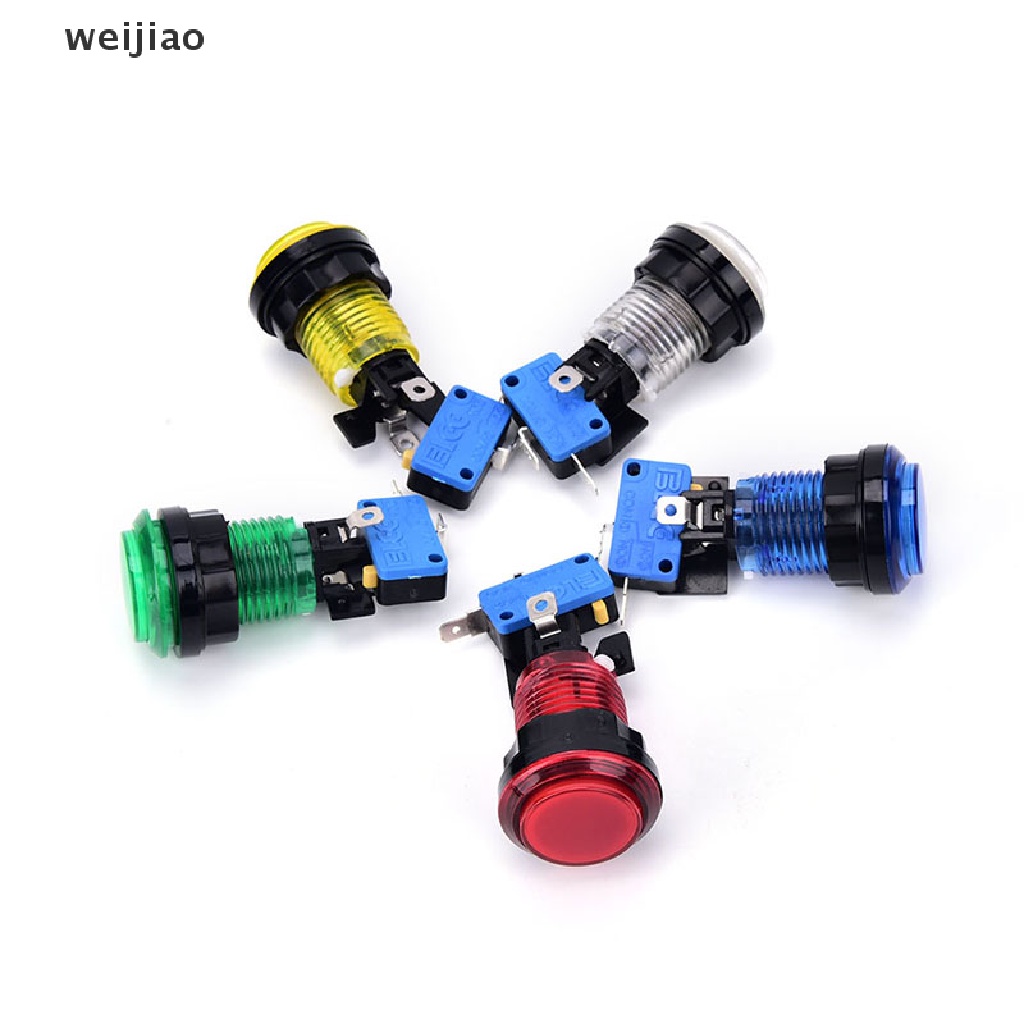 wei 1pc round lit illuminated arcade video game push button switch LED ...