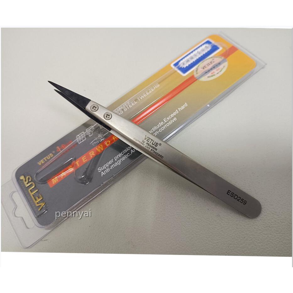 แหนบ เปลี่ยนหัวได้ VETUS แท้ / แหนบสเตนเลส/ แหนบป้องกันไฟฟ้าสถิตย์ ESD ...