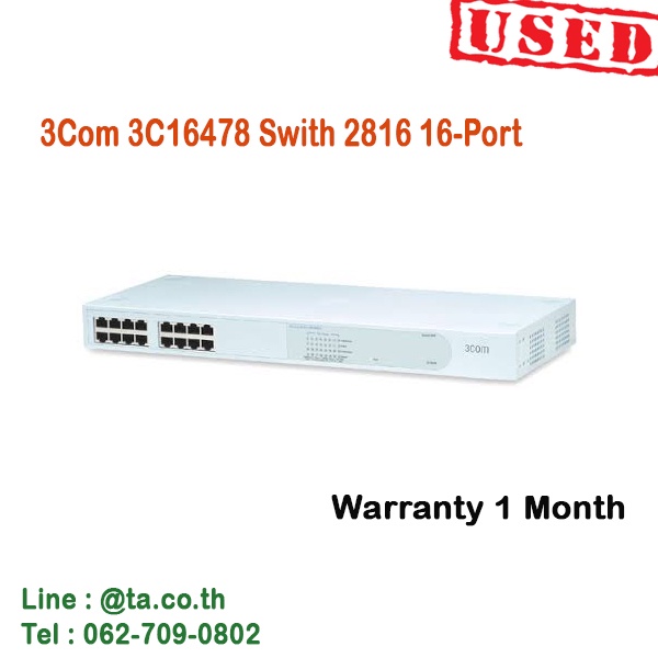 สินค้ามือสอง 3Com Baseline 2816 3C16478 16-Port Gigabit Switch. 10/1001000 Ethernet | Shopee ...