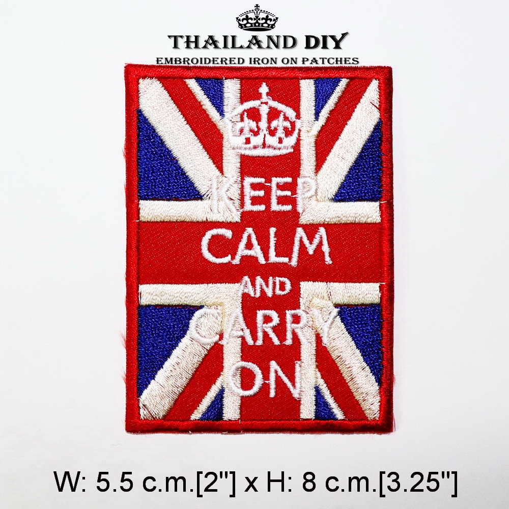 ตัวรีดติดเสื้อ ลายธงชาติ สัญลักษณ์ ประเทศอังกฤษ England London Patch DIY wop ตัวรีด อาร์มติด ...