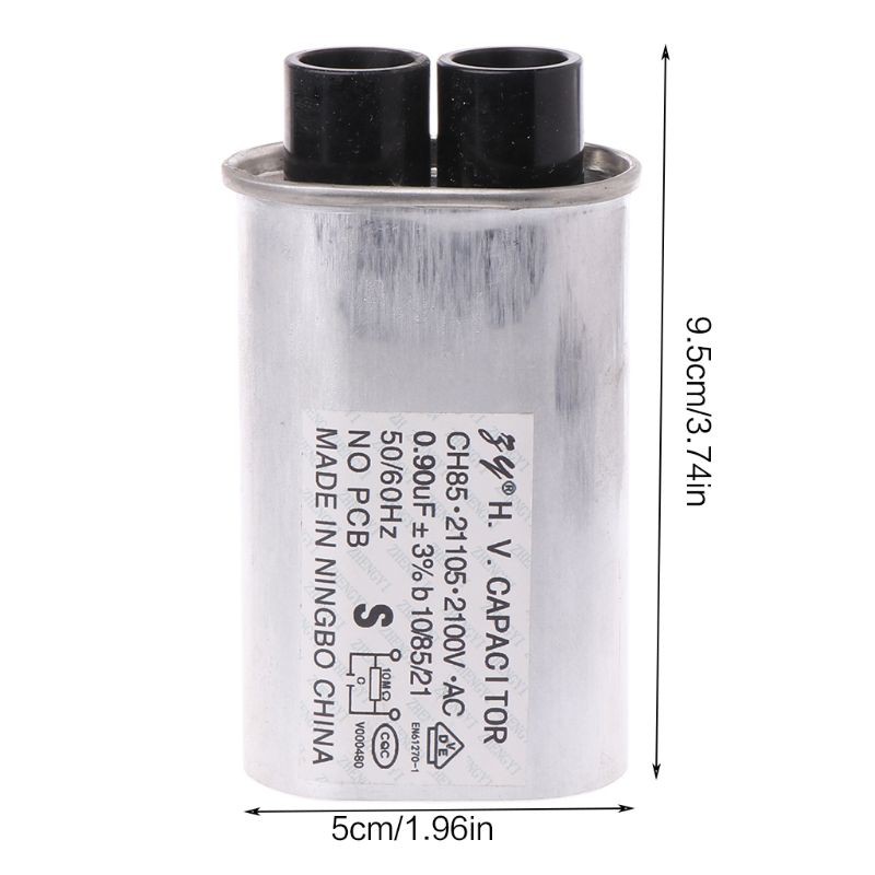 2100V Microwave Oven Voltage HV Capacitor 0.9uf 1uf Replacement ...