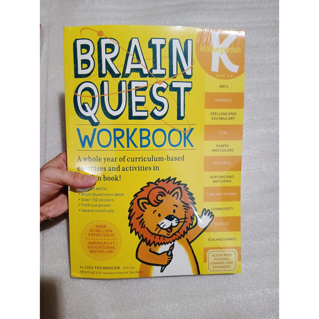 หนังสือทํางาน BRAIN QUEST Book PRE-K Kindergartent GRADE 1 | Shopee ...