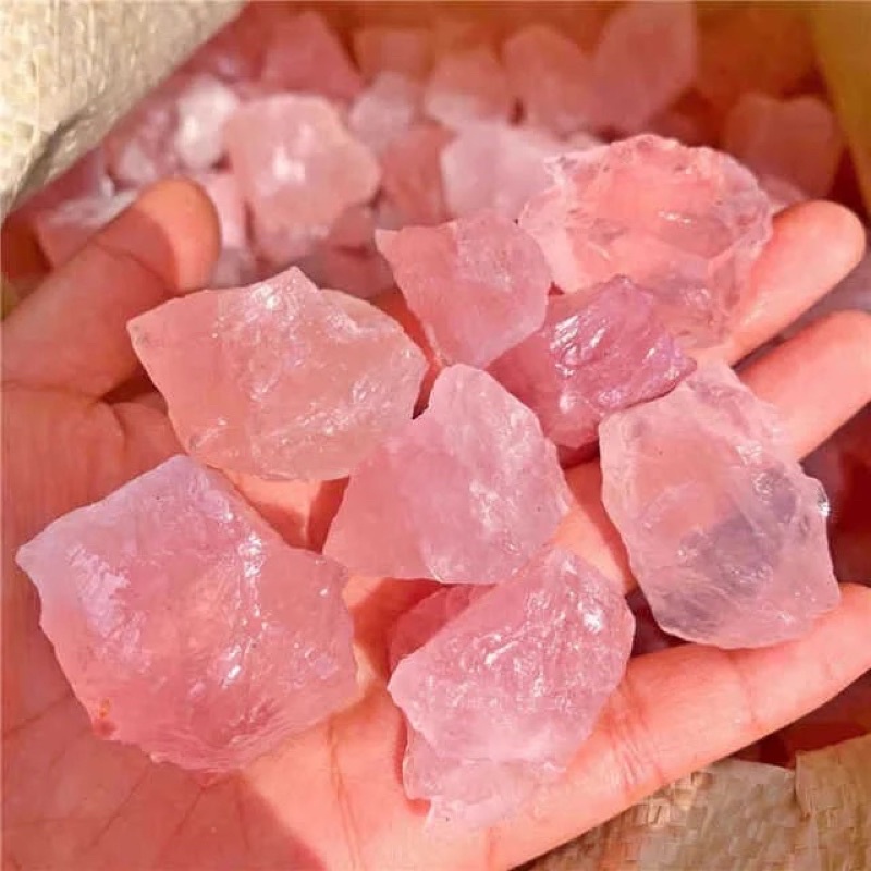1 Pc Natural Rose Quartz 1-3 cm raw stone for love healing and heart ...