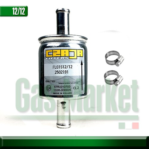 Czaja Gas Filter with Clamps- กรองแก๊ส Czaja LPG/NGV ขนาด 12*12 มม ...
