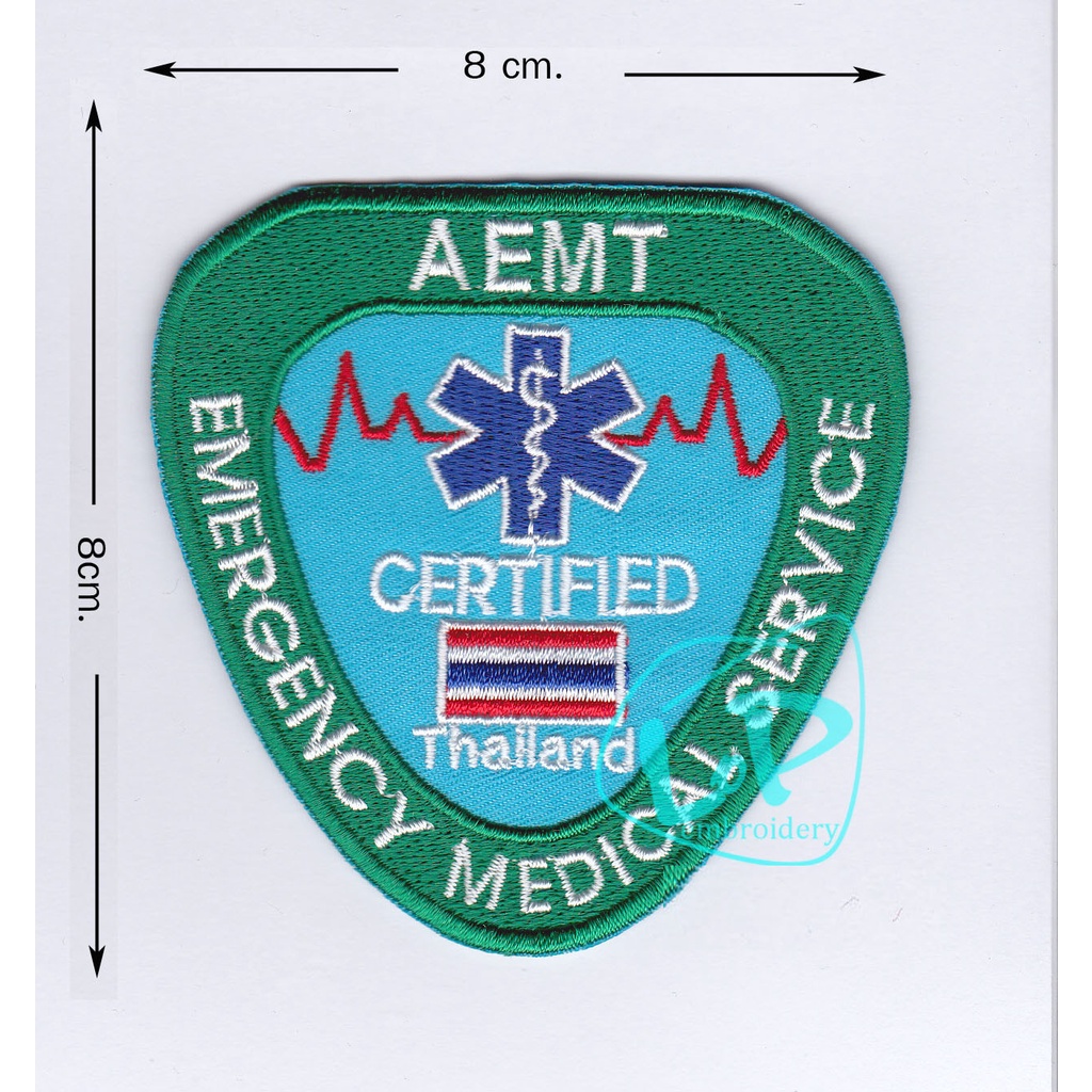 อาร์ม อาร์มปัก กู้ภัย EMR EMS EMT AEMT PARAMEDIC BLS แบบเย็บติด/รีดติด ...