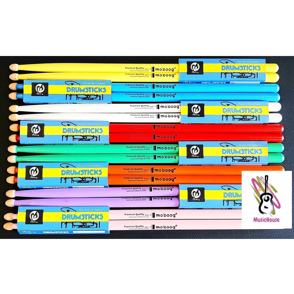 สีสัน Maple Drum Stick Moboog Maple Drum Stick ผู้ใหญ่ Drumstick ชุด ...
