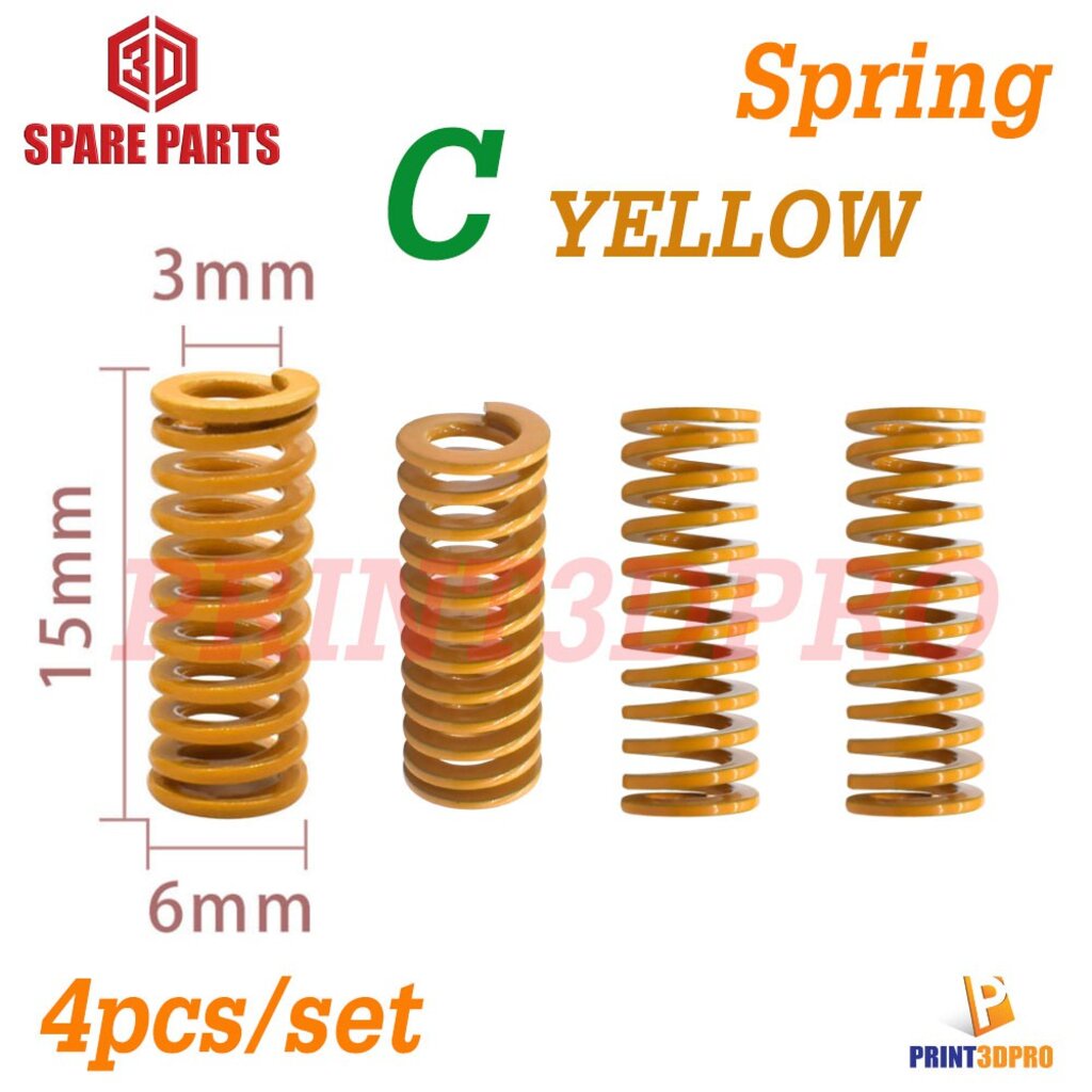 3D Part Yellow Spring , Blue Spring 1ชุด มี 4ชิ้น มี 3 ขนาดให้เลือก For ...