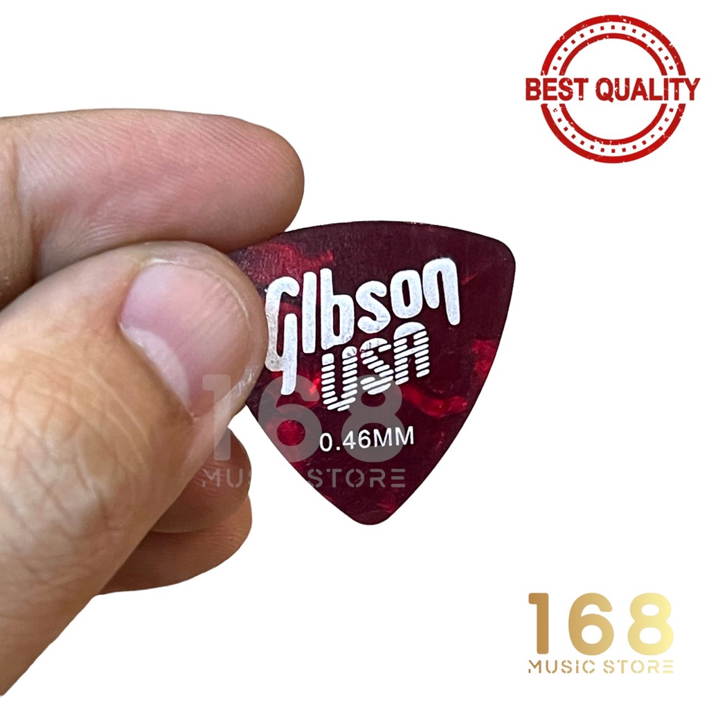 Pick Gibson 🌈 ปิ๊กกีต้าร์ Gibson ทรงสามเหลี่ยม ขนาด.46 มีหลายสี หลาย ...