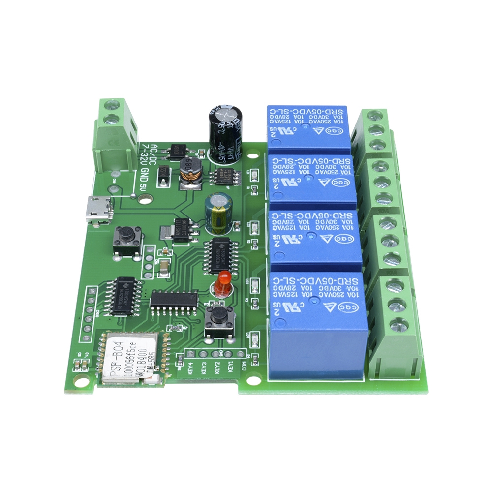 Ready Stock สวิทช์โมดูล ควบคุมรีเลย์ ดีเลย์ ไร้สาย 4 ช่องสัญญาณ dc 5v 7 ...