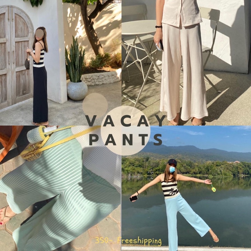 vacay pants กางเกงใส่สบาย กางเกงสีพาสเทล กางเกงขายาว by ig ...