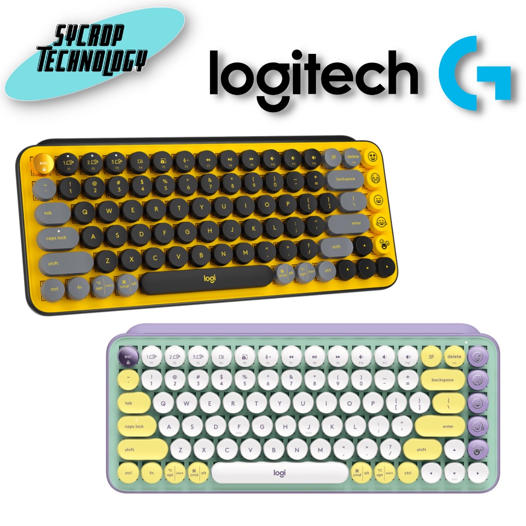 Logitech Bluetooth Keyboard POP Keys Blast Yellow (TH/EN) คีย์บอร์ด ...