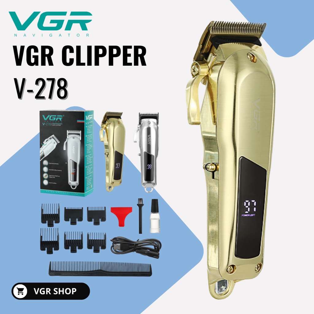 VGR รุ่น V-278 ปัตตาเลี่ยนตัดผมไร้สาย (สินค้าพร้อมส่ง ของแท้100%) | Shopee Thailand