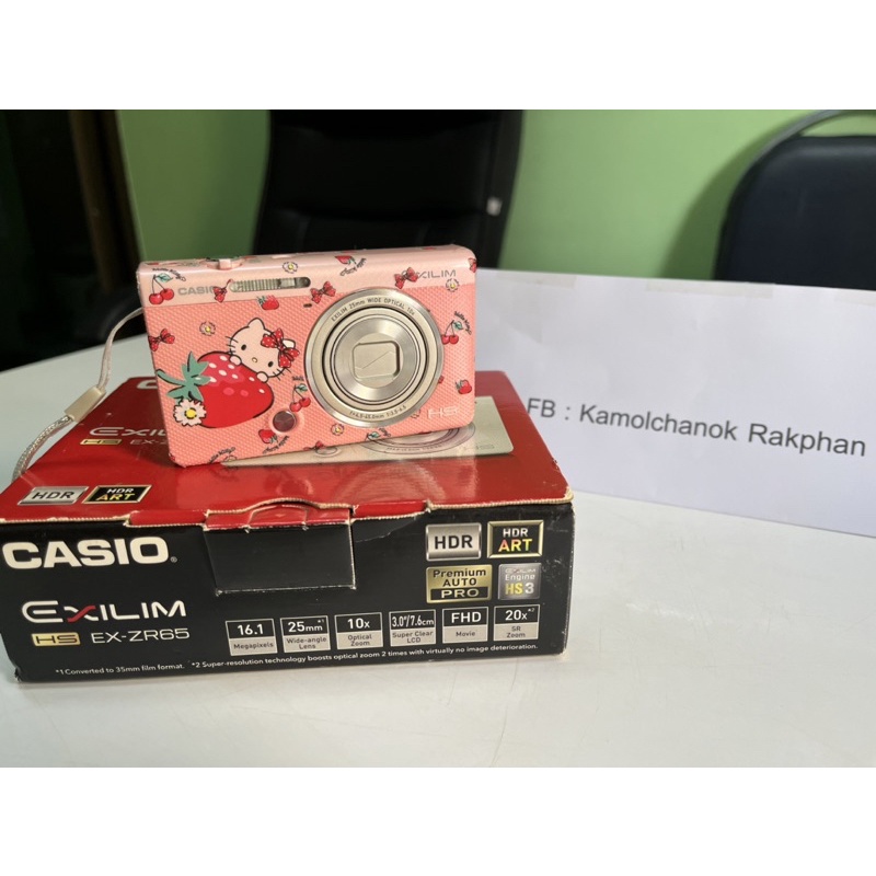 Casio ZR65 สีชมพูนม มือ 2 กล้องฟรุ้งฟริ้ง กล้องสีชมพู กล้อง Compact ...