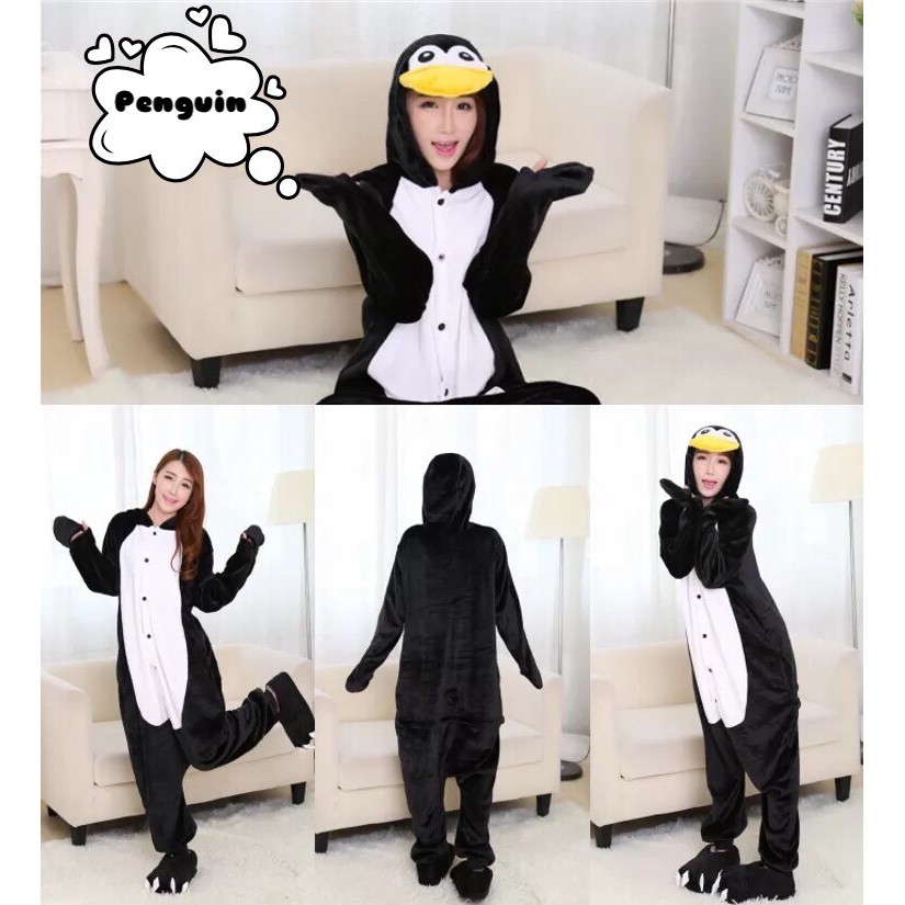 Penguin COSTUME ONESIE PAJAMA COSPLAY SLEEPWEAR | Shopee Thailand