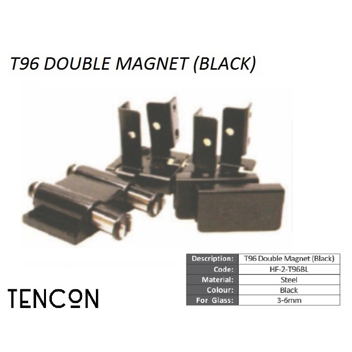 T96 Single & Double (Black&Chrome) Hi-Fi ตู้กระจกแม่เหล็กประตู Push To ...