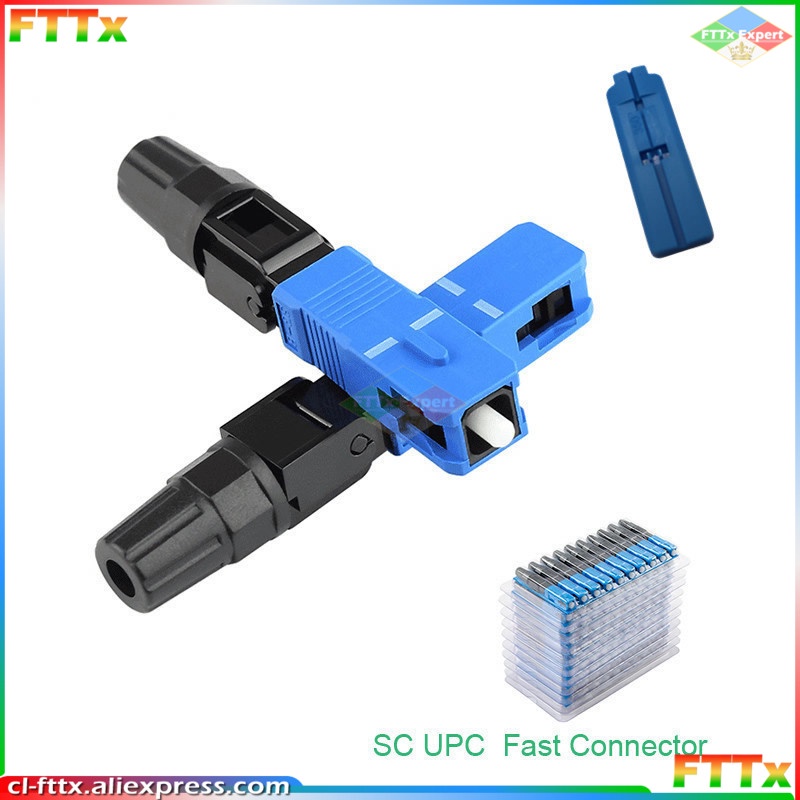 50 100 200 Pcs Embedded Sc Upc Connector Optical Connector Ftth Single Mode Fiber Optics Fast