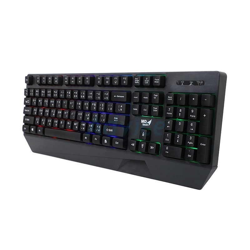 USB Keyboard MD-TECH (KB-701L) Black คีย์บอร์ด ประกัน 1Y | Shopee Thailand