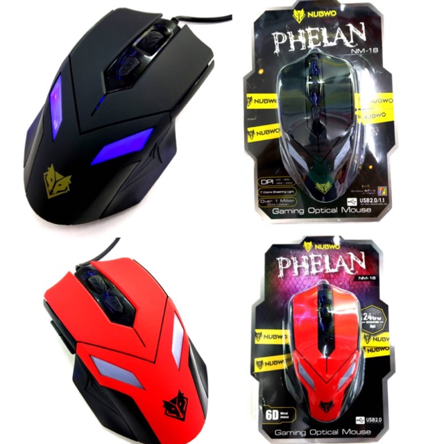 NUBWO NM-18 เม้าส์เกมมิ่ง รุ่น NM-18 ของแท้รับประกัน 1 ปี | Shopee Thailand