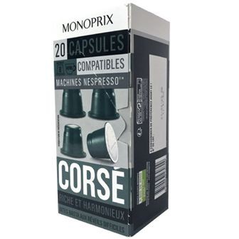 Monoprix Espresso Corse 20caps 100g. Monoprix Espresso Corse 20 แคป 100 ...