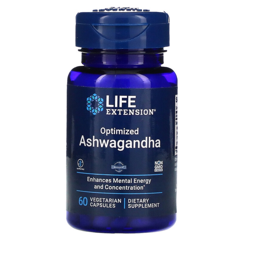 Life Extension, Optimized Ashwagandha Extract, 60 Veggie Caps | Shopee ...