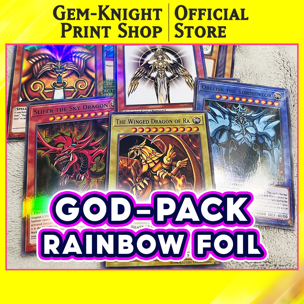 [การ์ดพิมพ์ลาย] Yugioh Deck - 3 Gods Combo - ฟอยล์สีรุ้ง God Pack ...