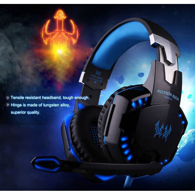 Kotion EACH G2000 สำหรับ PC มีไมค์ Headset Gaming Kotion Each หูฟังเกมมิ่ง เสียงsurround ...