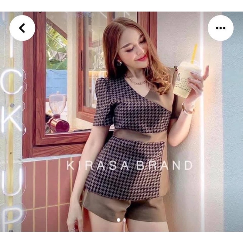 ชุดเซ็ตงานkirasa มีตำหนิรอยเตารีดที่แขนนิดหน่อย | Shopee Thailand