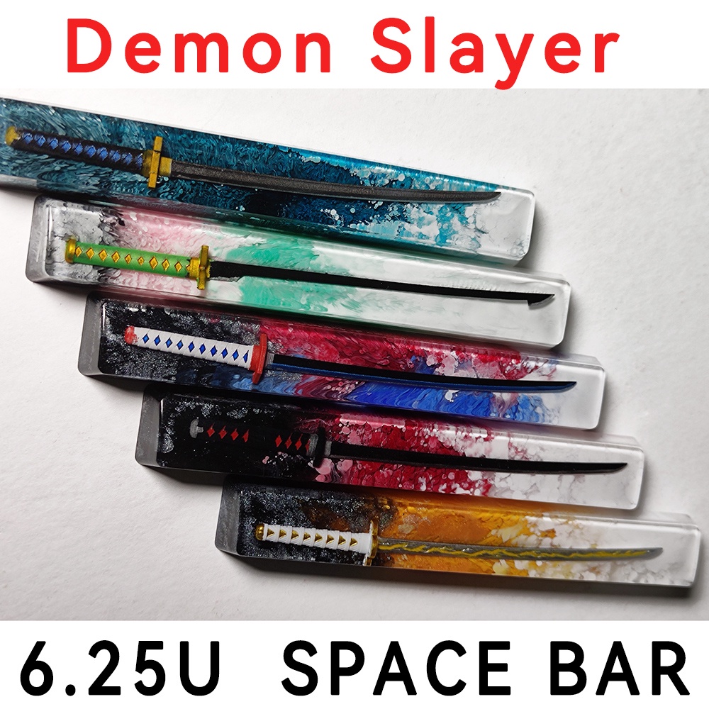 แป้นพิมพ์เครื่องกล 6.25u Space bar Demon Slayer เรซิ่นอีพ็อกซี่ข้อความ ...