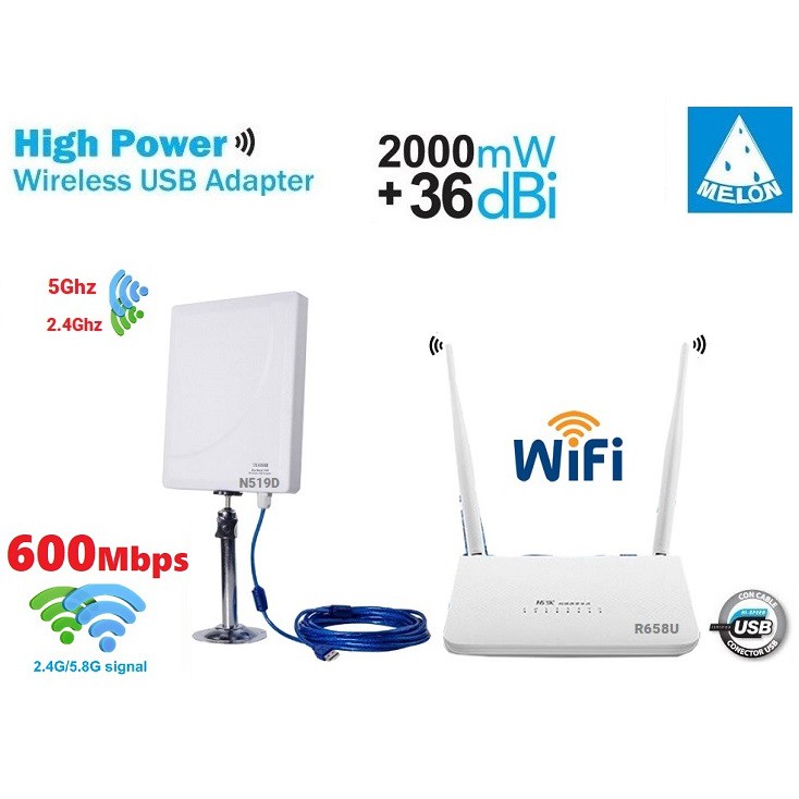 Router+USB Wifi Dual-band 2.4G+5G ชุดขยาย สัญญาณ WiFi รับ Wifi แล้ว ...